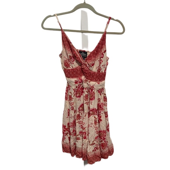 Angie | Dresses | Angie Boho Red Floral Mini Dress | Poshmark